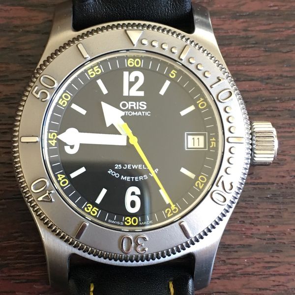 Oris Big Crown Diver- 633 7502 4184. B & P, leather and bracelet ...