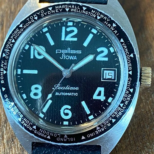 Vintage Pallas Stowa SEATIME Diver from the 70ern PUW 1561 Automatic ...