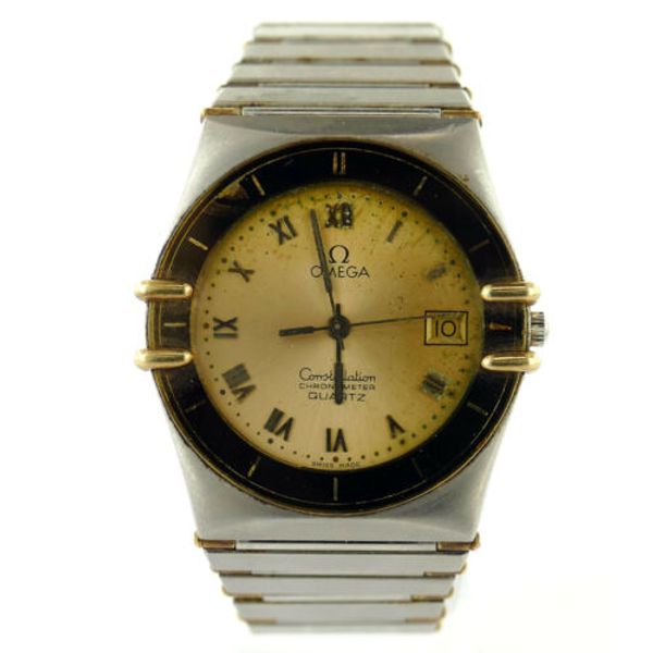 OMEGA CONSTELLATION 1431 GOLD DIAL/ROMAN NUMERAL BEZEL MENS WATCH ...