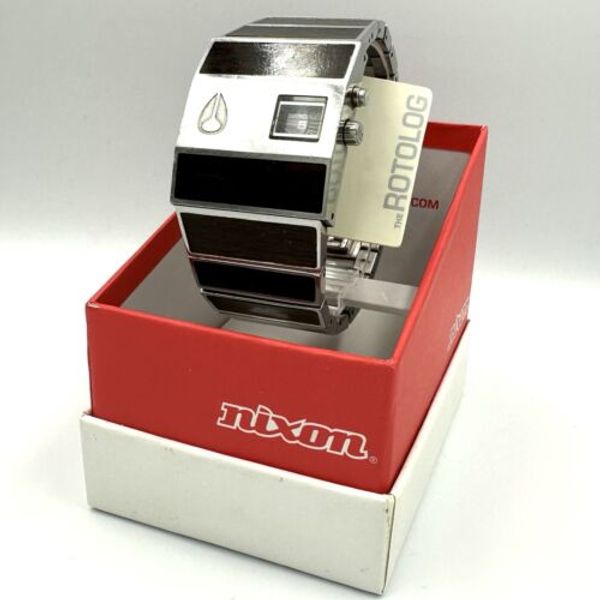 Nixon, The Rotolog, Dark Brown Wood, Boxed Complete | WatchCharts ...