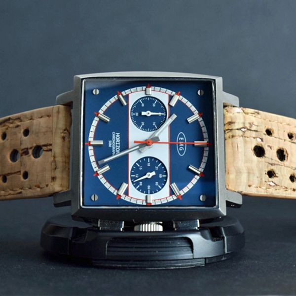EMG Watches Horizon meca-quartz chronograph blue/red | WatchCharts ...