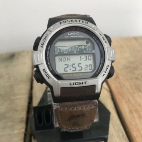 Vintage Casio Forester Fish In Time Mens Watch Ft-200 Fishing ...