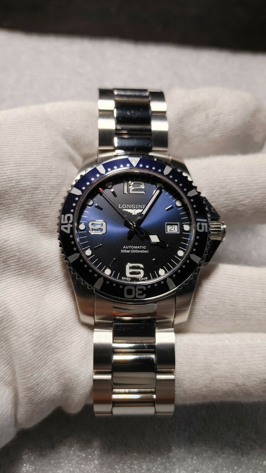 Longines L37424966 HydroConquest Automatic Blue Dial Men's Watch ...