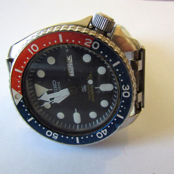 Seiko Quartz Diver's 200m Men's Stainless Steel Watch 7C43-700A ...