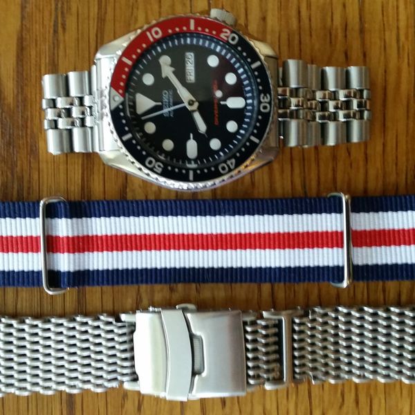 ALL SOLD! Seiko SKX009 Pepsi bezel automatic with jubilee, shark mesh ...