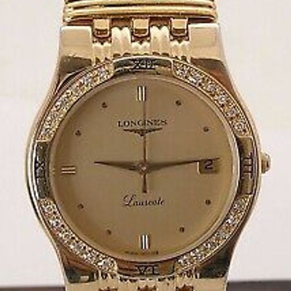 Awesome Original Longines Laureate Men's Dress Watch Diamond Bezel ...