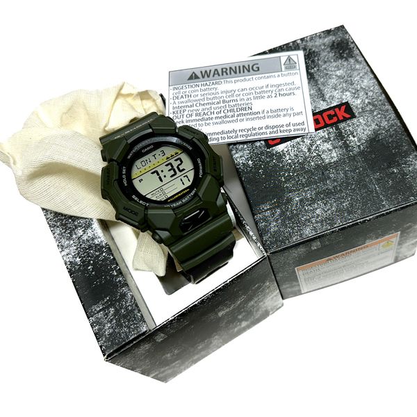 Casio G Shock GD010-3 military green digital watch 10 year battery ...