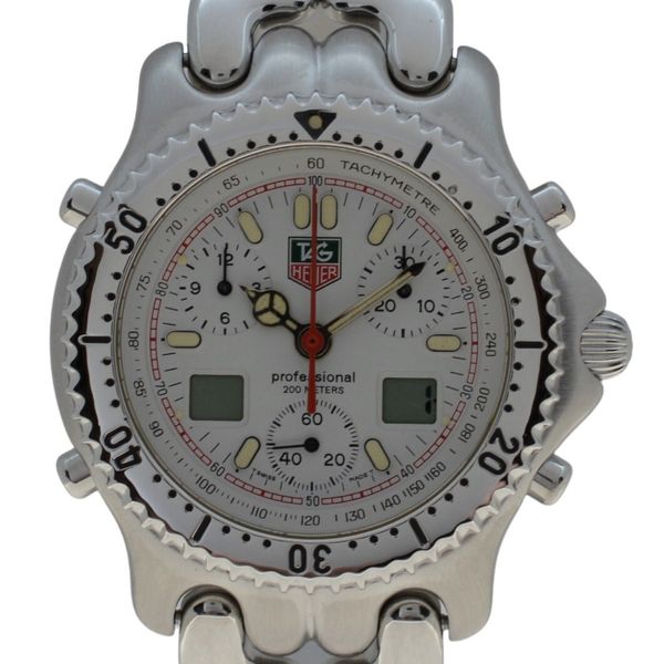 Men's Tag Heuer 38mm Professional Ani-Digi SEL Quartz Chronograph Watch ...