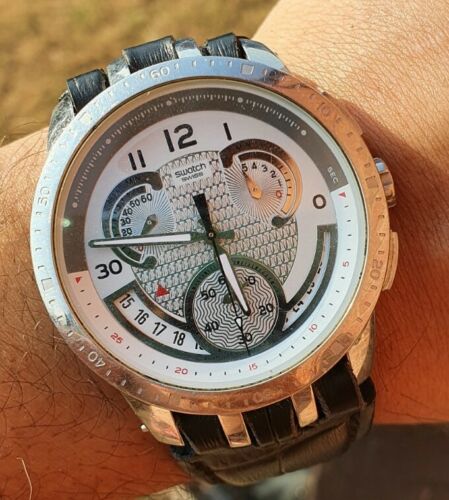 SWATCH IRONY RETROGRADE YRS403 COLD HOUR/AG2007.Retro Swatch irony ...