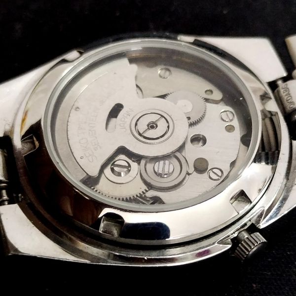 Vintage Seiko 5 Automatic Mens Watch Silver Dial Arabic Numbers ...