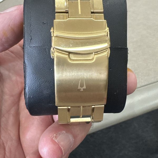 Bulova Precisionist Men's Watch Diamond Accent Gold Tone Stainless ...