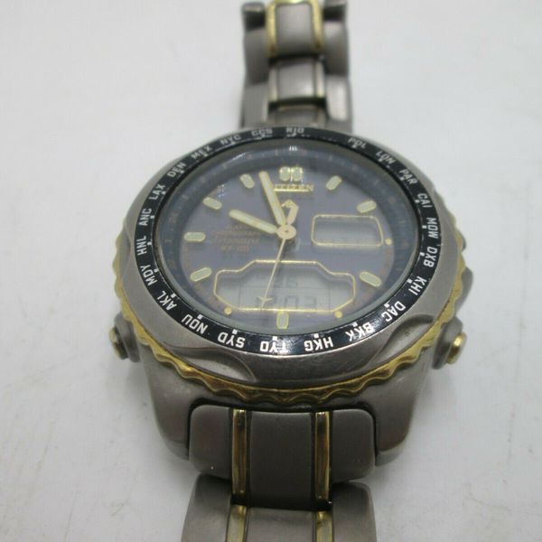Citizen Eco-Drive Titanium World Timer Model:C605-Q00567-TA mens watch ...