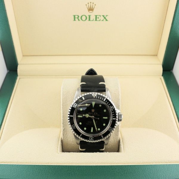 1964 Rolex Submariner 5512 Black Relumed Dial Leather Strap No Papers ...