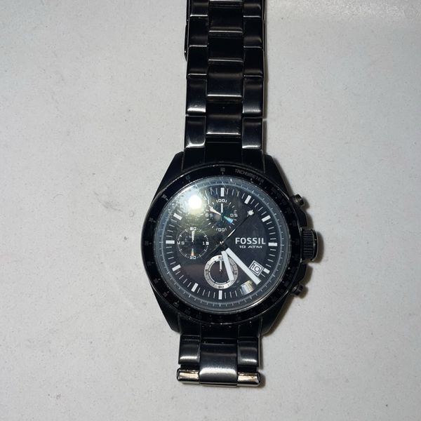 Fossil Decker CH2601 Men's Black Stainless Steel Quartz Watch Need New Battery | WatchCharts ...