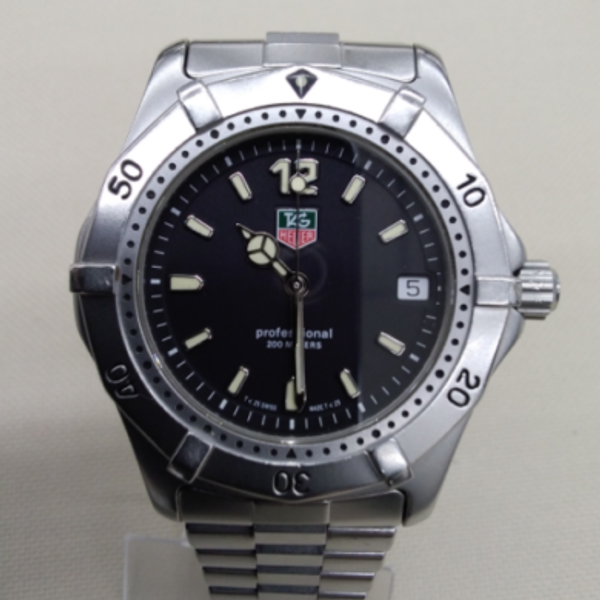 TAG HEUER Professional 200m WK1110 Date Black Dial Quartz Men's Watch Japan Work | WatchCharts ...