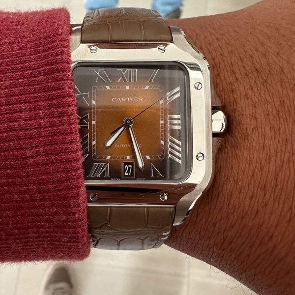 Cartier Santos Brown Dial New model | WatchCharts Marketplace