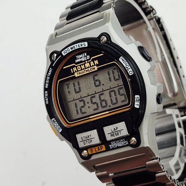 Men's Vintage 1993 DIGITAL Watch TIMEX IRONMAN TRIATHLON. Alarm ...
