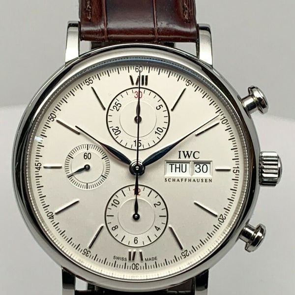 IWC Portofino Chrono IW391007 Swiss Stainless Automatic cir 2015 w Box ...