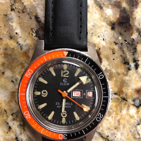 FS Vintage Elgin Skin Diver M135 PUW 1463 Graber Switzerland ...