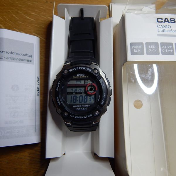 New casio wave ceptor watch wv-200r-1ajf new in box | WatchCharts ...