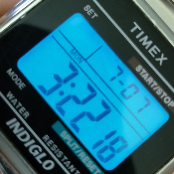 Vintage Working Timex LCD Indiglo Digital Watch Date Chronograph New ...