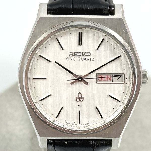 SEIKO KING QUARTZ 5856-7030 MEN'S DAY/DATE VINTAGE WATCH JAPAN MADE ...