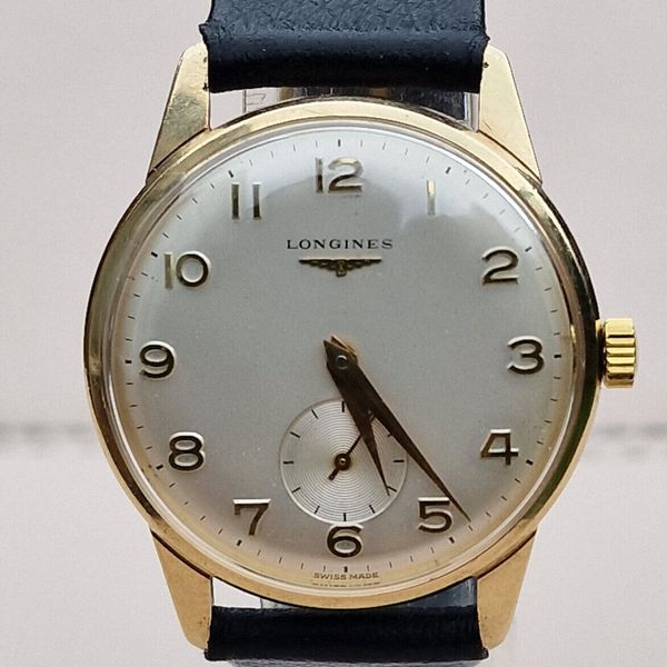Gents Longines 9ct Gold Presentation Watch Cal 370 Box & papers, 33mm ...