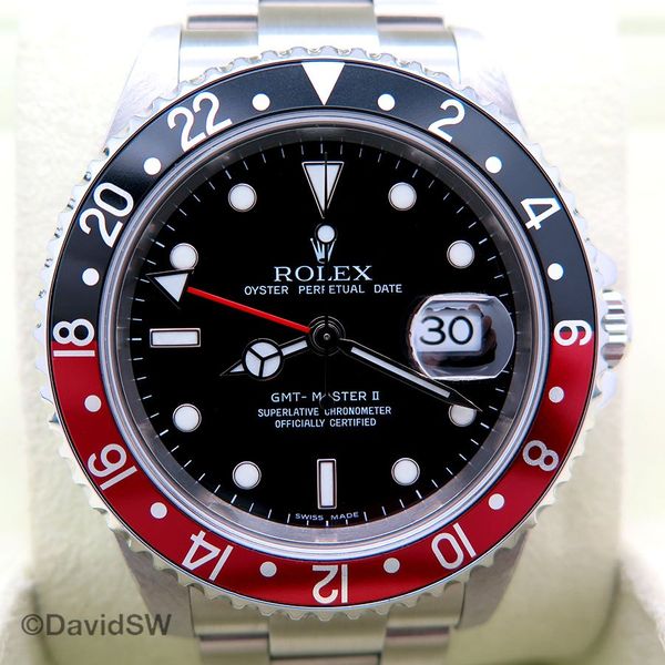FS: Rolex 16710 GMT MASTER II-RED/ BLACK BEZEL-STAINLESS STEEL-Z SERIAL ...