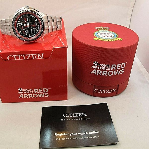 Citizen Skyhawk Eco Drive Royal Air Force Red Arrows w/Box Save ...