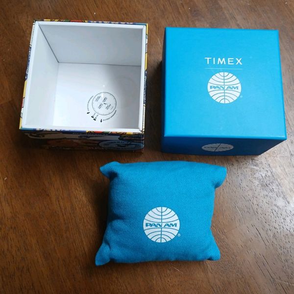 TIMEX PAN AM 42MM Quartz Chronograph, Box & Papers, Pin, Extra Strap ...