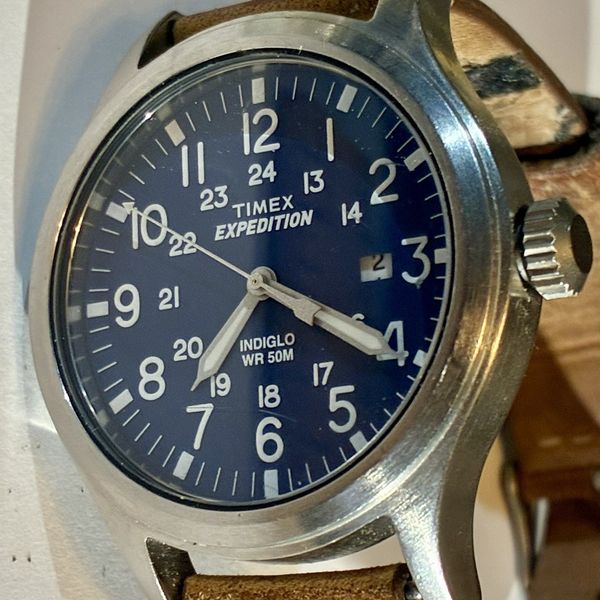 timex expedition indiglo wr 50m Mens Blue Face Watch Runs | WatchCharts ...