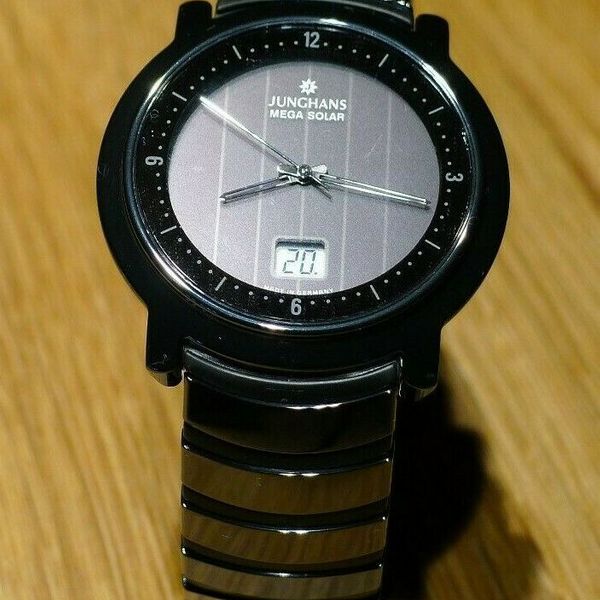 Junghans Mega Solar Ceramic Schwarz 018/1112 308 | WatchCharts Marketplace