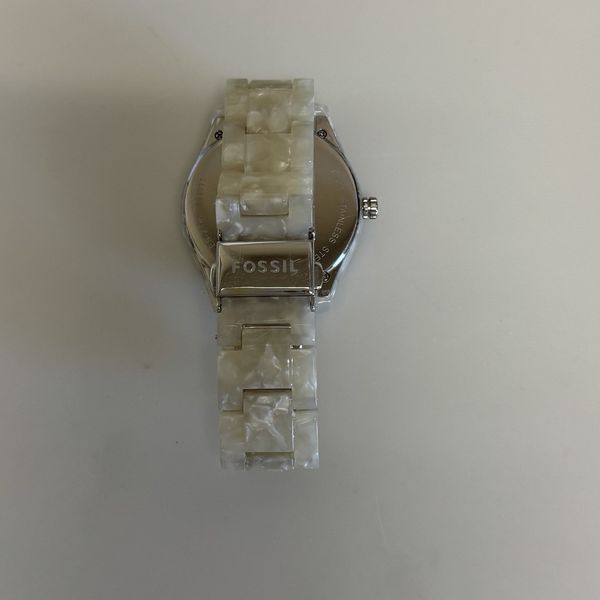 Fossil Pearl White Watch With Crystals | WatchCharts Marketplace