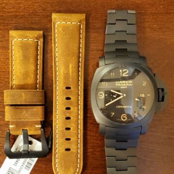 Panerai Luminor 1950 GMT Ceramica Auto 44mm Strap Tang Mens PAM 335 ...