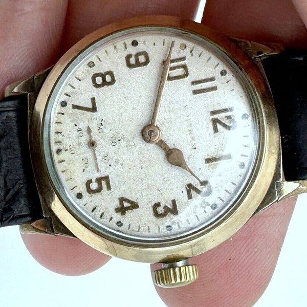 Rare 1920's WALTHAM Original Dial WWI Gold Filled Case Manual Wind RUNS ...