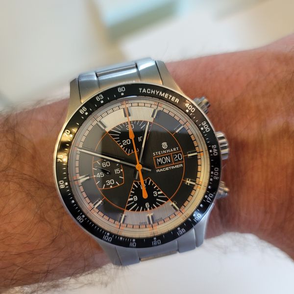 FS: Steinhart Racetimer Titanium Case and Bracelet with Black and Grey ...