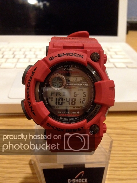 **Casio G-shock Frogman GWF-1000 Atomic Solar in Burning Red and GW ...