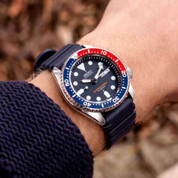 *Lowest Price*Seiko SKX009 Men's Automatic 21 Jewels Blue Dial Rubber ...