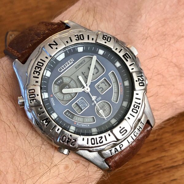 Vintage Citizen Promaster C800-Q01270 TAP-Light Ana-Digi Divers Watch ...