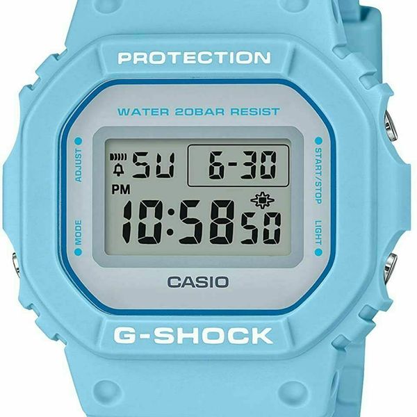 NEW Casio G-Shock DW5600SC-2 Pastel Baby Blue Digital Men's Watch ...