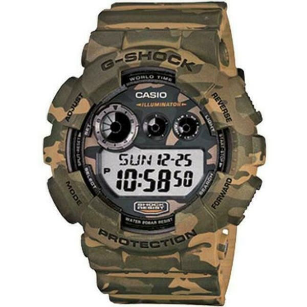 Casio G-SHOCK GD120CM-5 Military Series 3-Eye Woodland Camo Digital ...