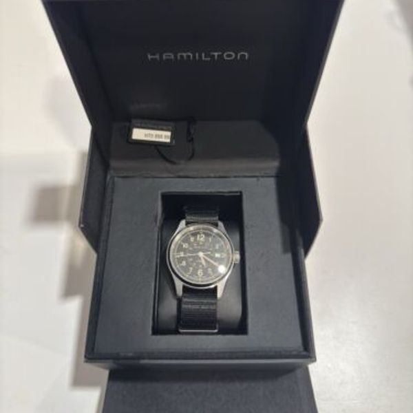 Hamilton Khaki Field H705950 40mm Black Dial Automatic, Sand Indices ...