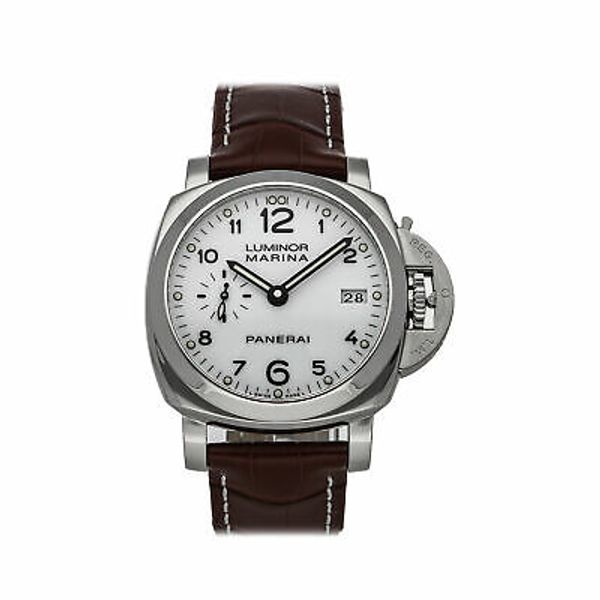 Panerai Luminor Marina 1950 Auto 42mm Steel Mens Strap Watch Date PAM ...
