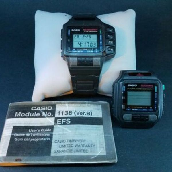 Casio CMD-10 & Casio 30-B Remote Control Wrist Watches 1138 Japan ...