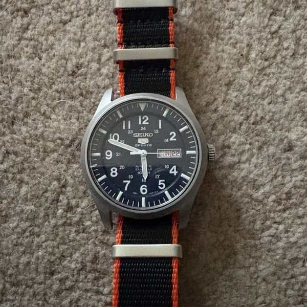 Mens Seiko Automatic Sports 5 Pilot Watch/Used/nato Strap | WatchCharts ...