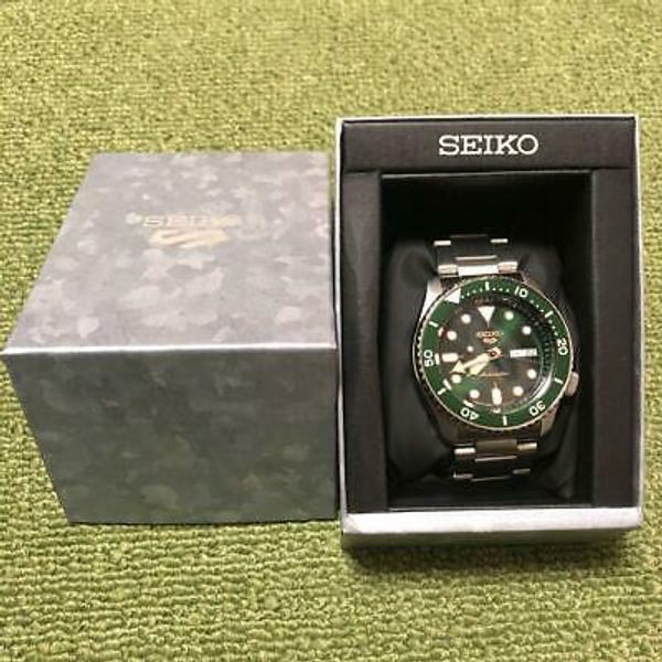 SEIKO 5 Automatic 100m SRPD61 SRPD61K1 Green Original Box | WatchCharts