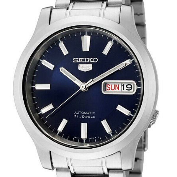 Seiko 5 Automatic SNK793 SNK793K1 Men's Day Date Blue Dial Watch Free ...