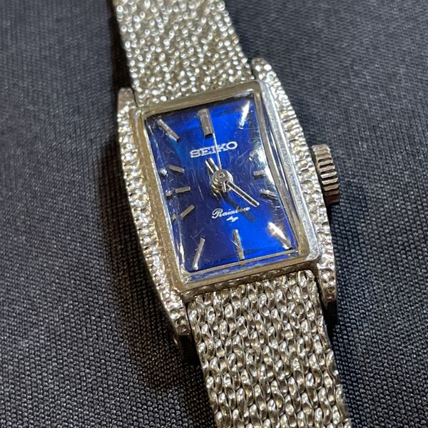 Rare 1960â s Seiko Rainbow Working Vintage 1104-3180 Blue Dial Women's ...