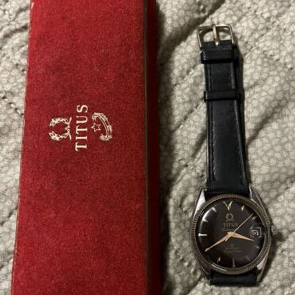 TITUS WATCH TITOMATIC 30 JEWELS AUTOMATIC 35.8mm SWISS MADE + RARE ...