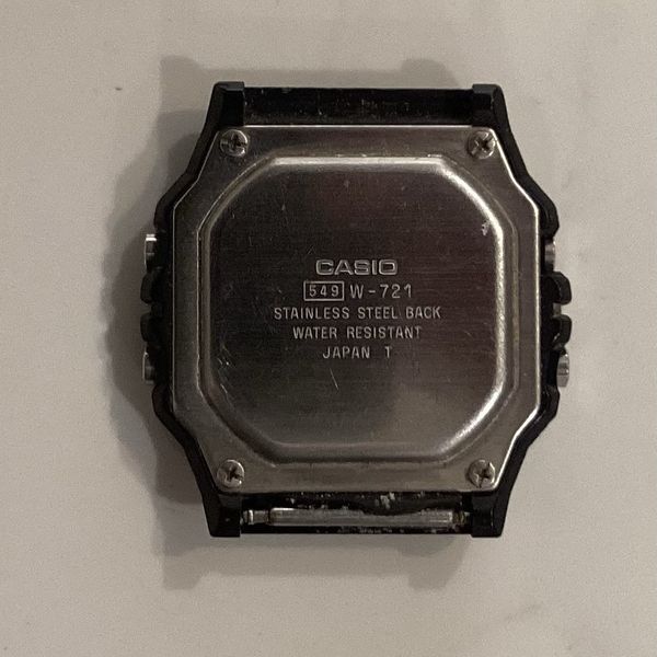 Very Rare 1993 Vintage CASIO W-721 (549) Japan T 38mm Watch - FOR PARTS ...